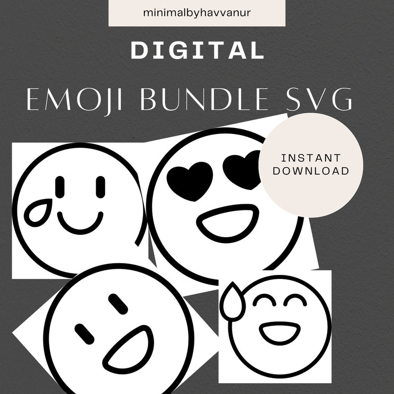 Emoji SVG Bundle - Etsy