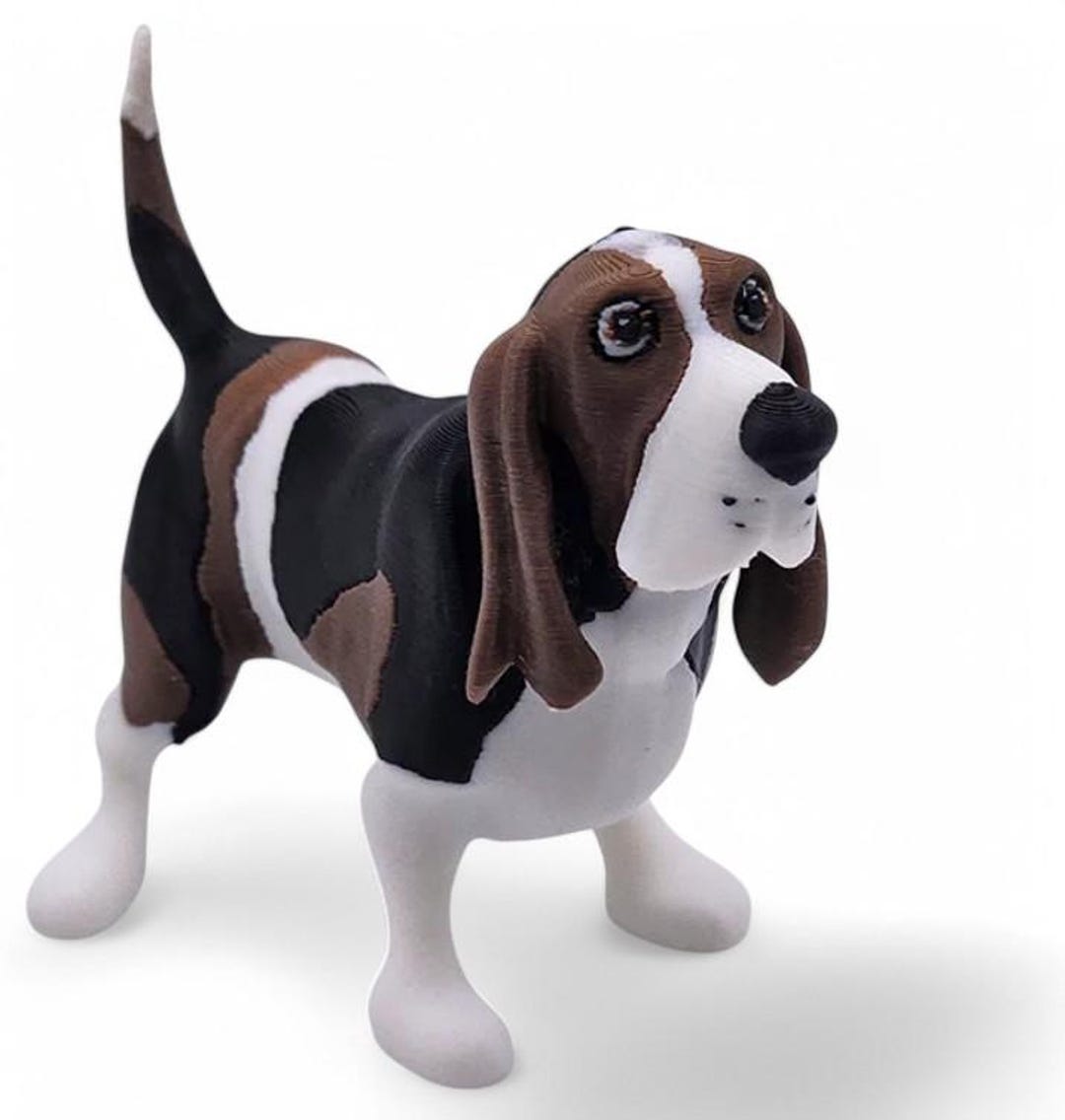 Basset Hound .3MF File, Ready to Print, Poseable Toy, Fantasy Basset ...