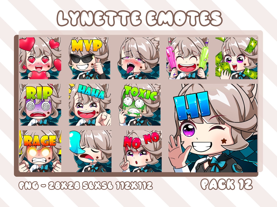 Genshin Impact Lynette Twitch Static Emotes Twitch Lynette - Etsy