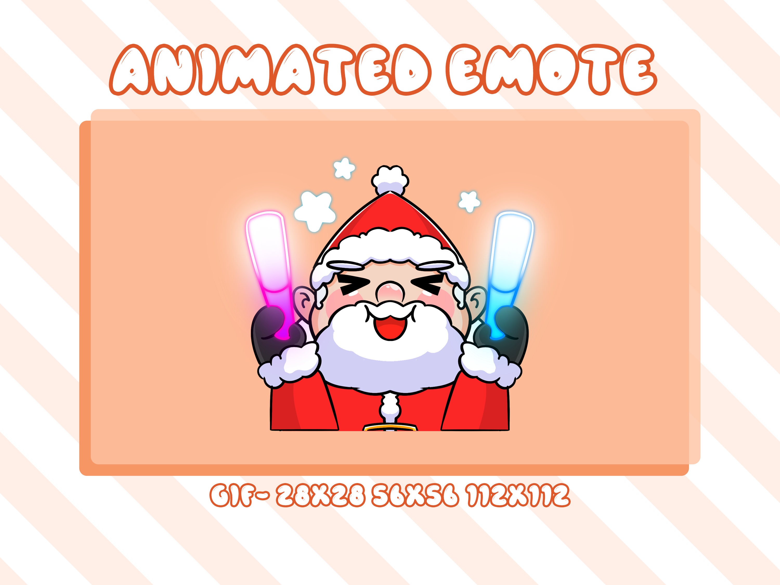 Saber Light Dance Santa Animated Emote, Christmas Animated Light Dance ...