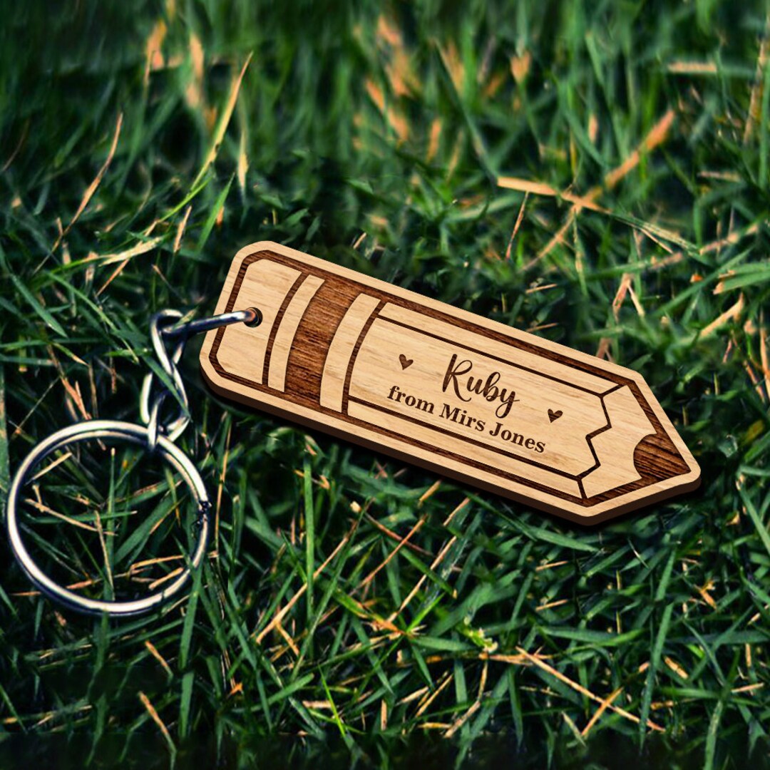 Personalized Teacher Gifts, Custom Teacher Pencil Keychain, Teacher ...