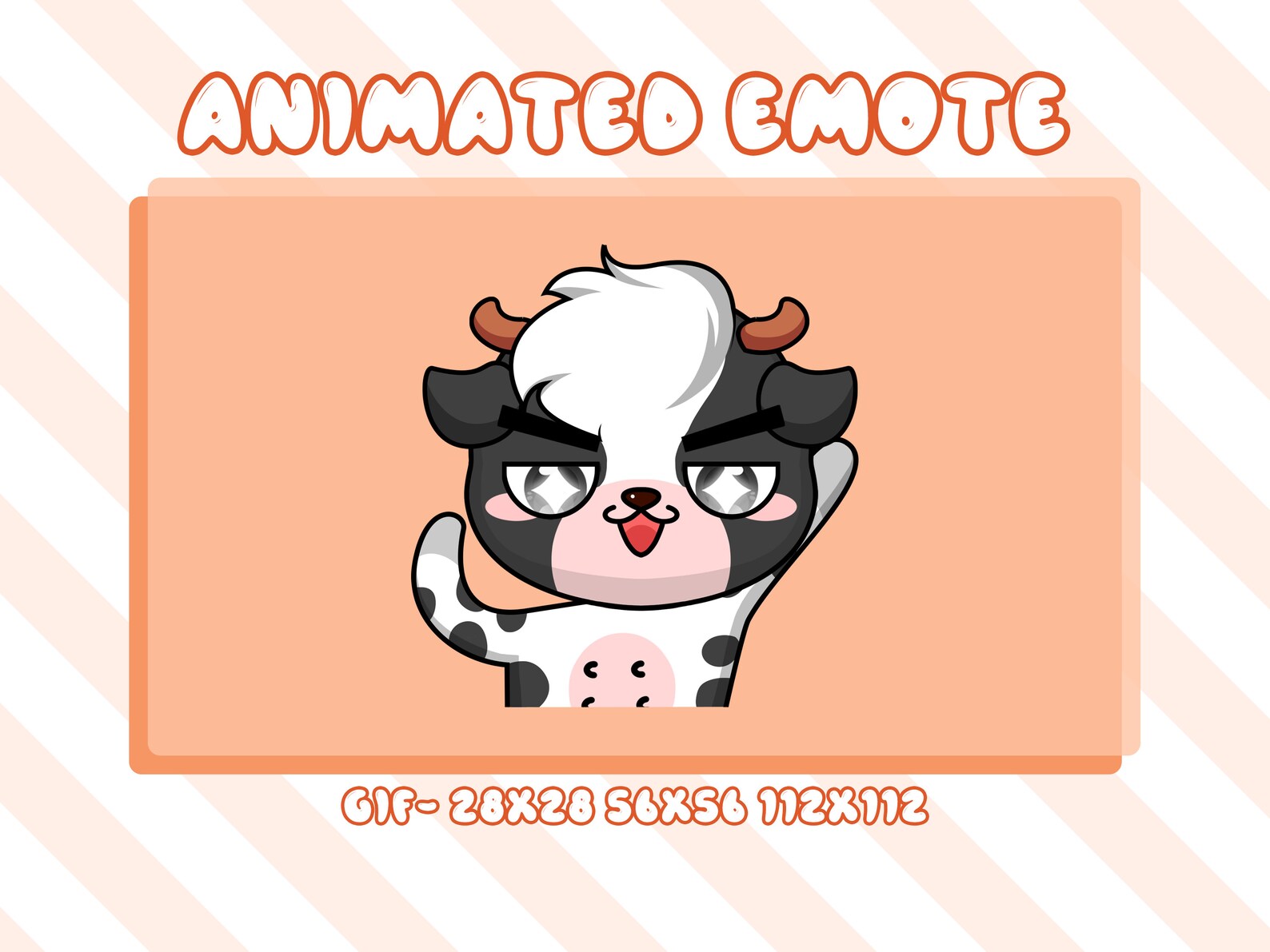 Up Down Dance Dairy Cow Animated Twitch Emote, Animated Dairy Cow up ...