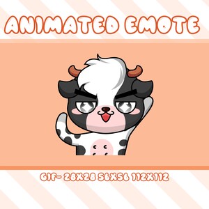 Up Down Dance Dairy Cow Animated Twitch Emote, Animated Dairy Cow up ...