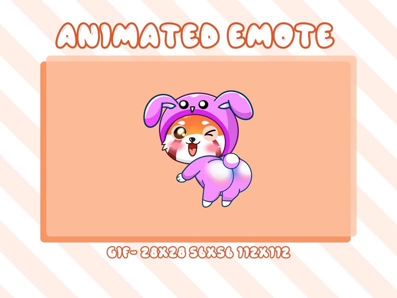 Butt Slap Red Panda Animated Emote, Animated Red Panda Twitch Discord ...