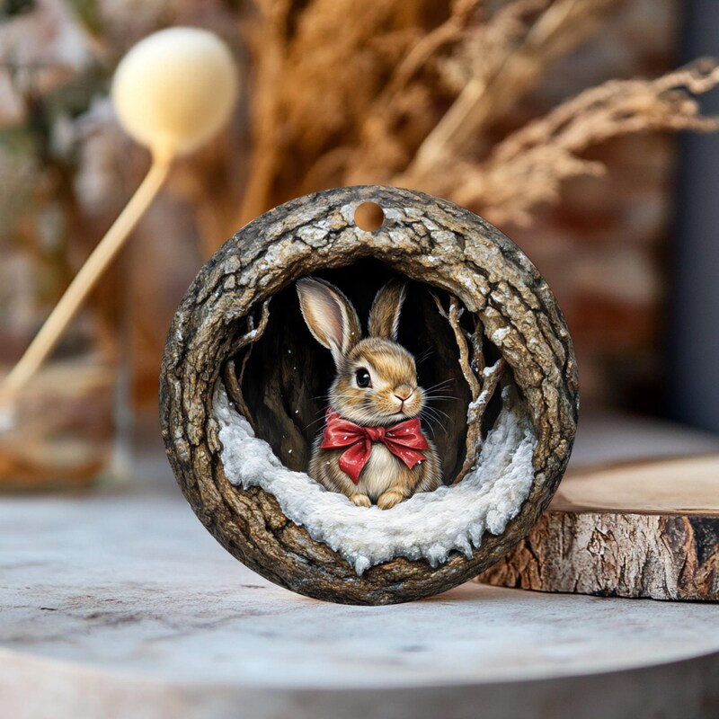Rabbit Ornament - Etsy