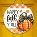 Happy Fall Y'all Door Hanger, Fall Front Door Decor, Pumpkin Door ...