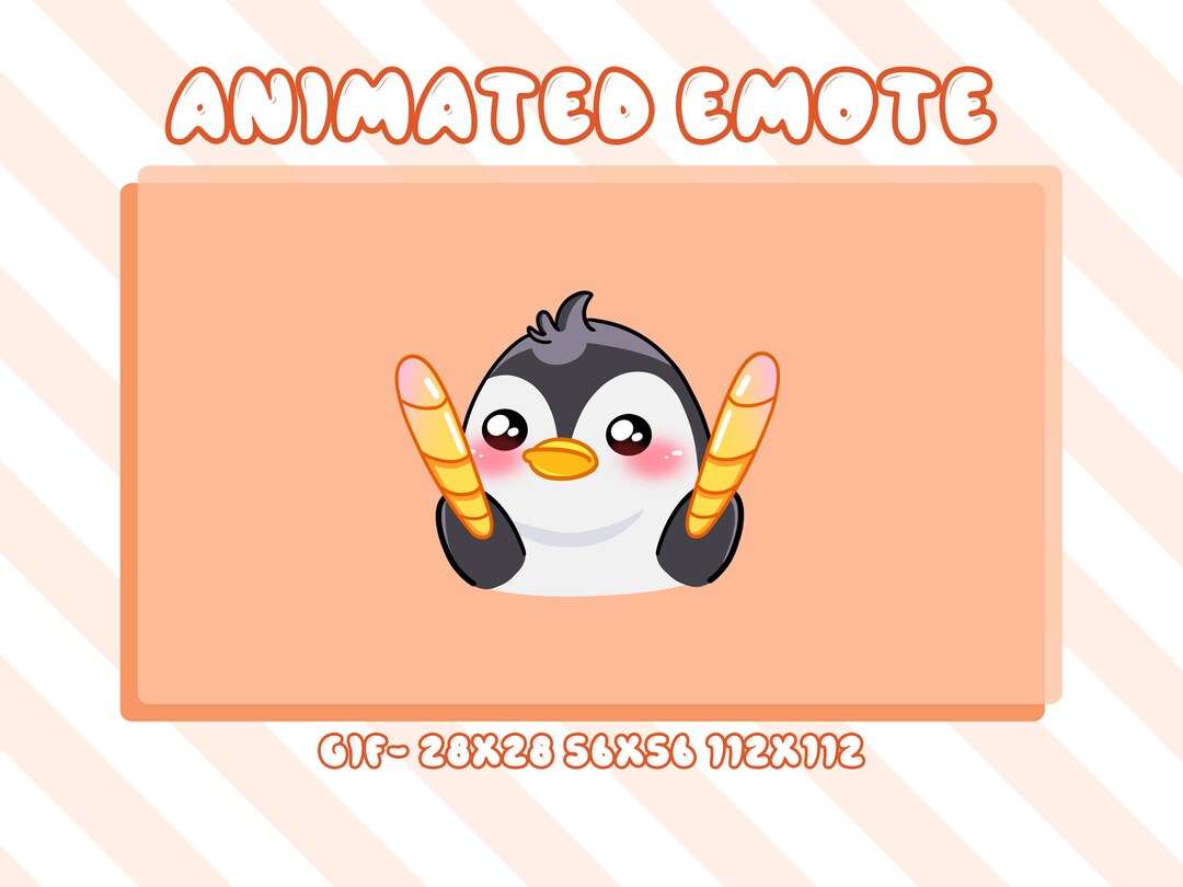 Glow Stick Penguin Animated Emote, Animated Glow Stick Penguin Twitch ...