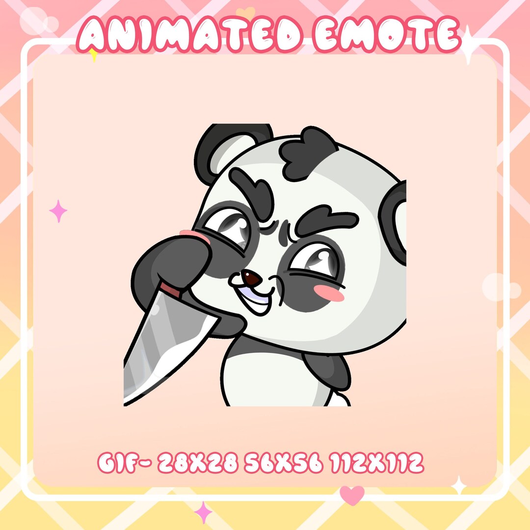 Knife Evil Panda Animated Twitch Emote, Animated Knife Evil Panda ...