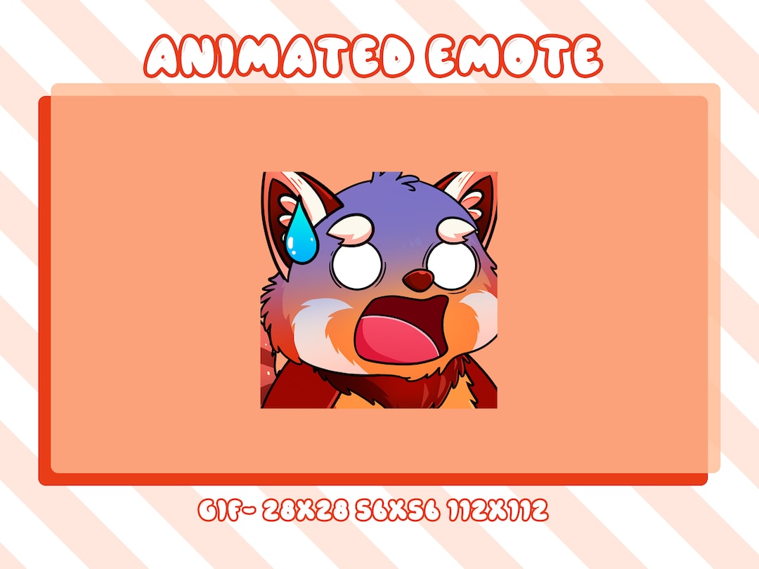Scared Red Panda Animated Emote Animated Scared Red Panda - Etsy