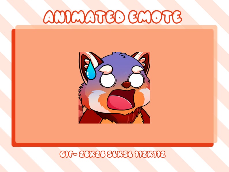 Scared Red Panda Animated Emote Animated Scared Red Panda - Etsy