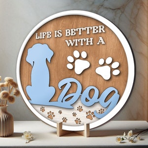 Personalized Dog Sign,life is Better With a Dog,custom Dog Home Decor ...