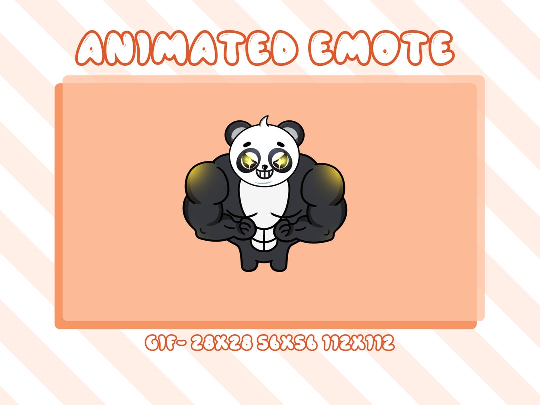 Emote de Twitch animado de Muscle Panda Emote de Youtube de - Etsy México