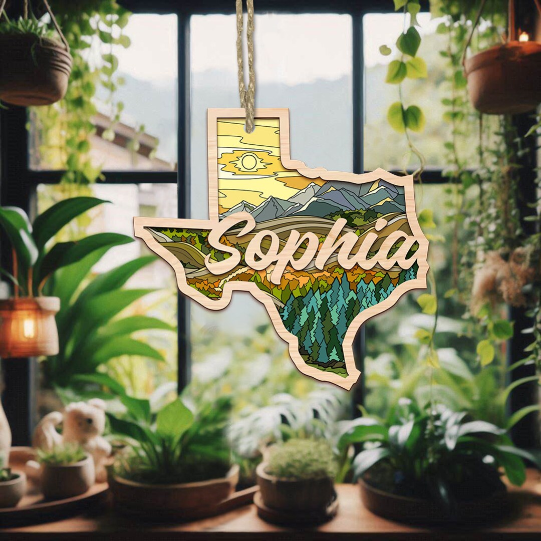 Personalized State Window Hanging,state Gifts,state Moving Decor,state ...