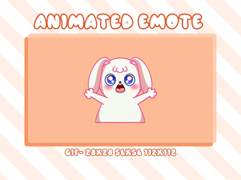 Fire up Bunny Animated Emote Animated Fire up Bunny Twitch - Etsy