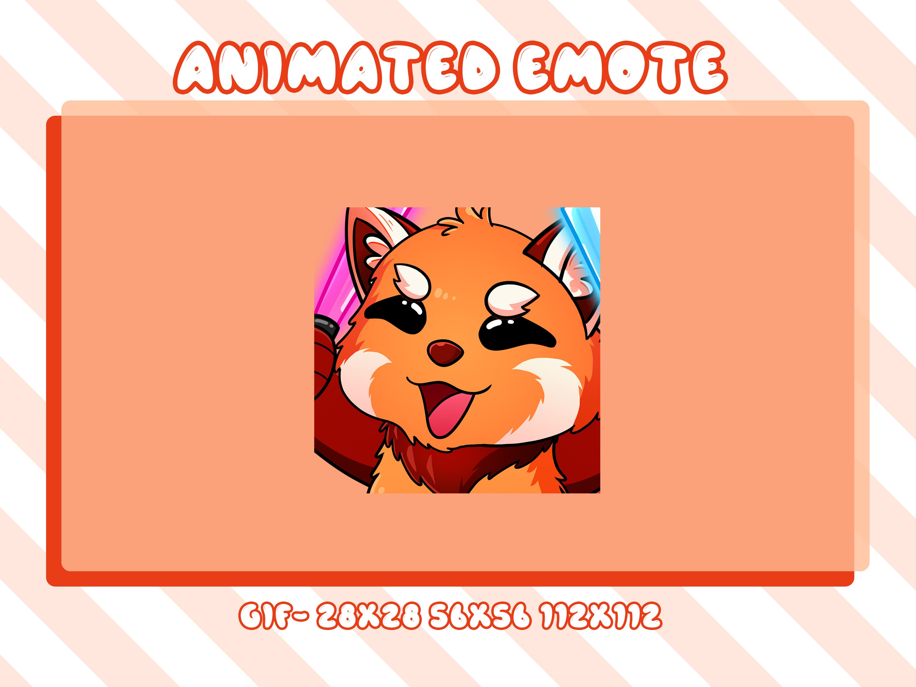 Funny Dancer Red Panda Animated Emote Animated Dancing Panda - Etsy