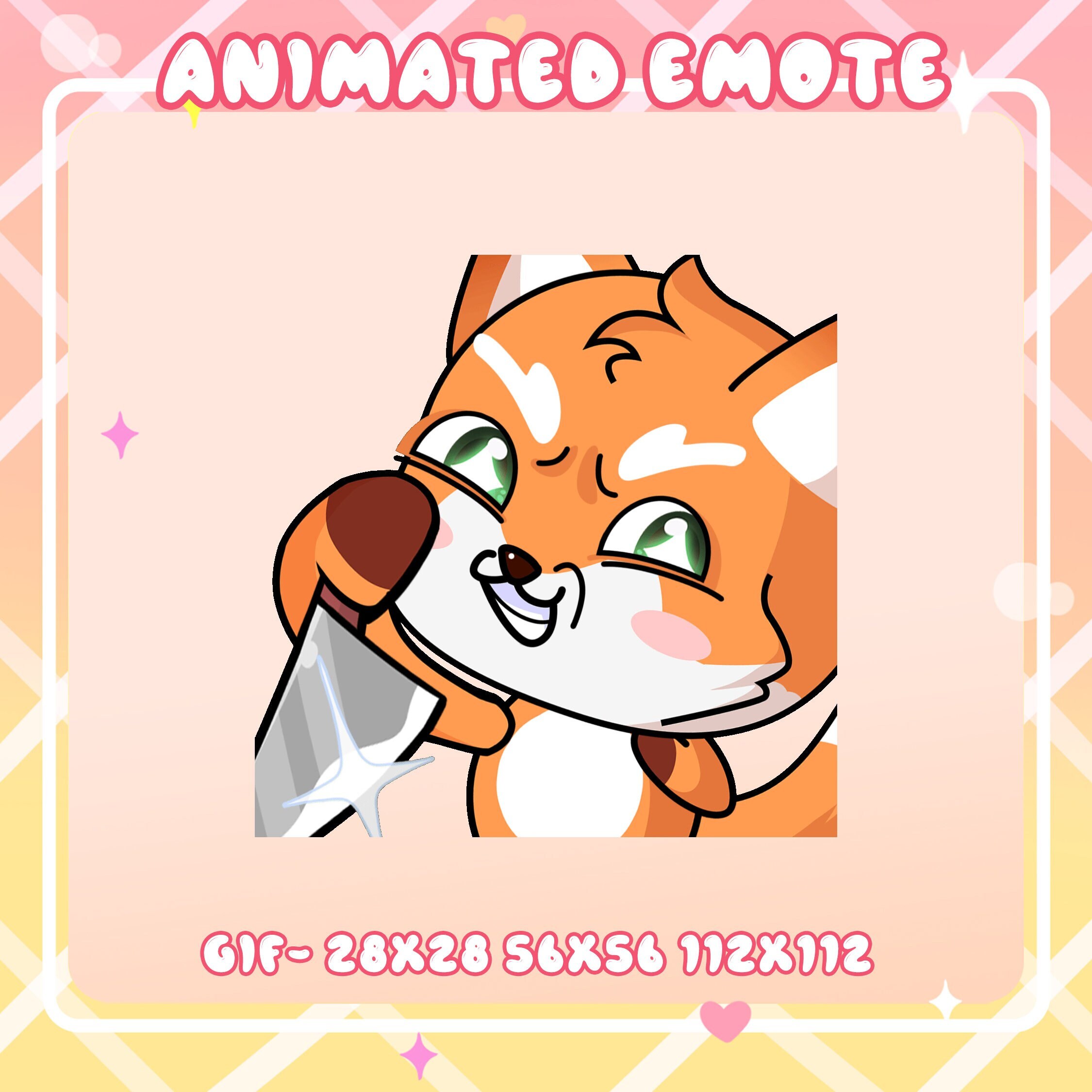 Knife Evil Fox Animated Twitch Emote, Animated Knife Evil Fox Twitch ...