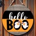Hello Boo Front Door Decor, Hey Boo Door Hanger, Ghost Door Sign ...