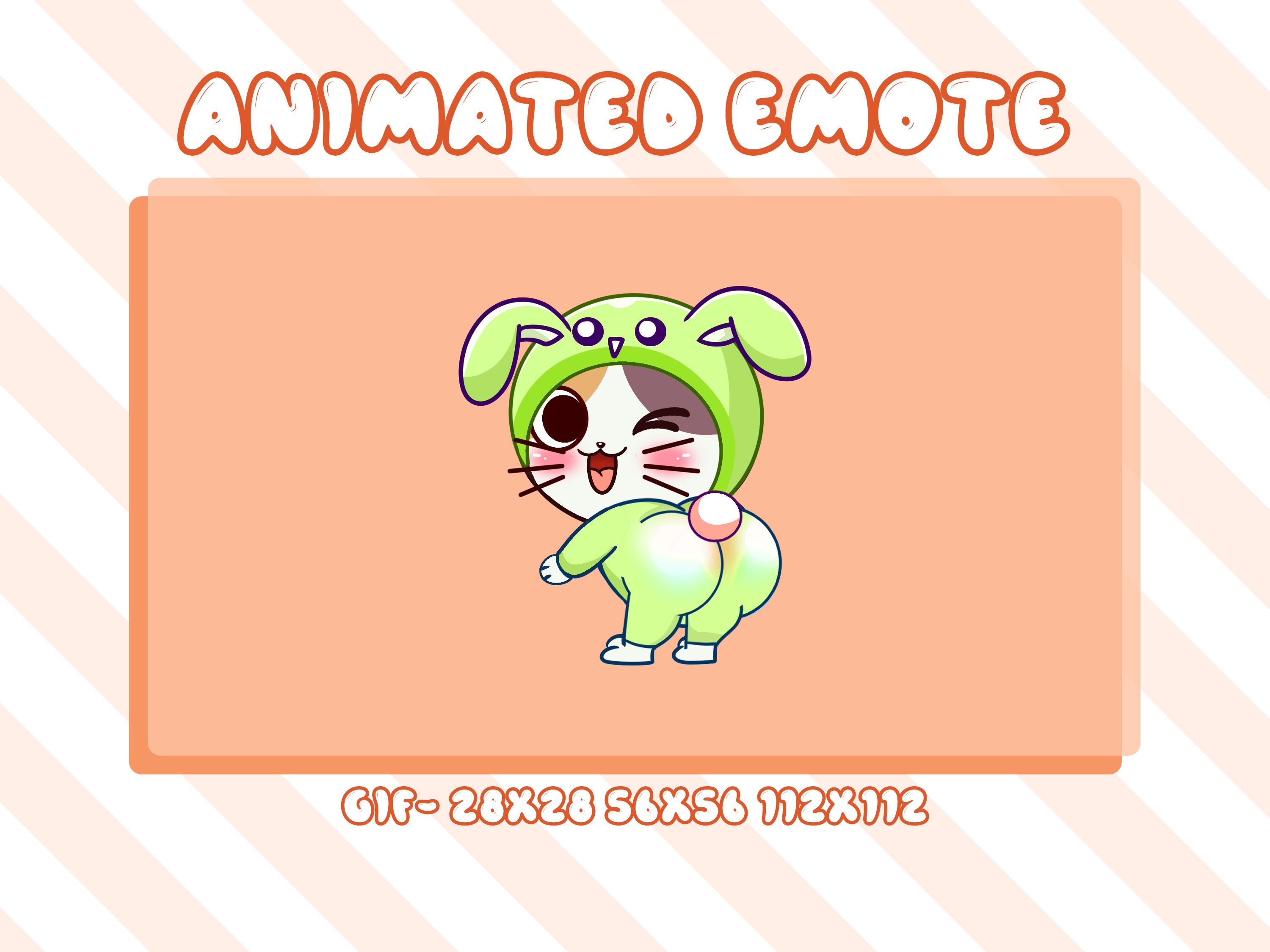 Butt Slap Cat Animated Emote, Animated Butt Slap Cat Twitch Discord ...