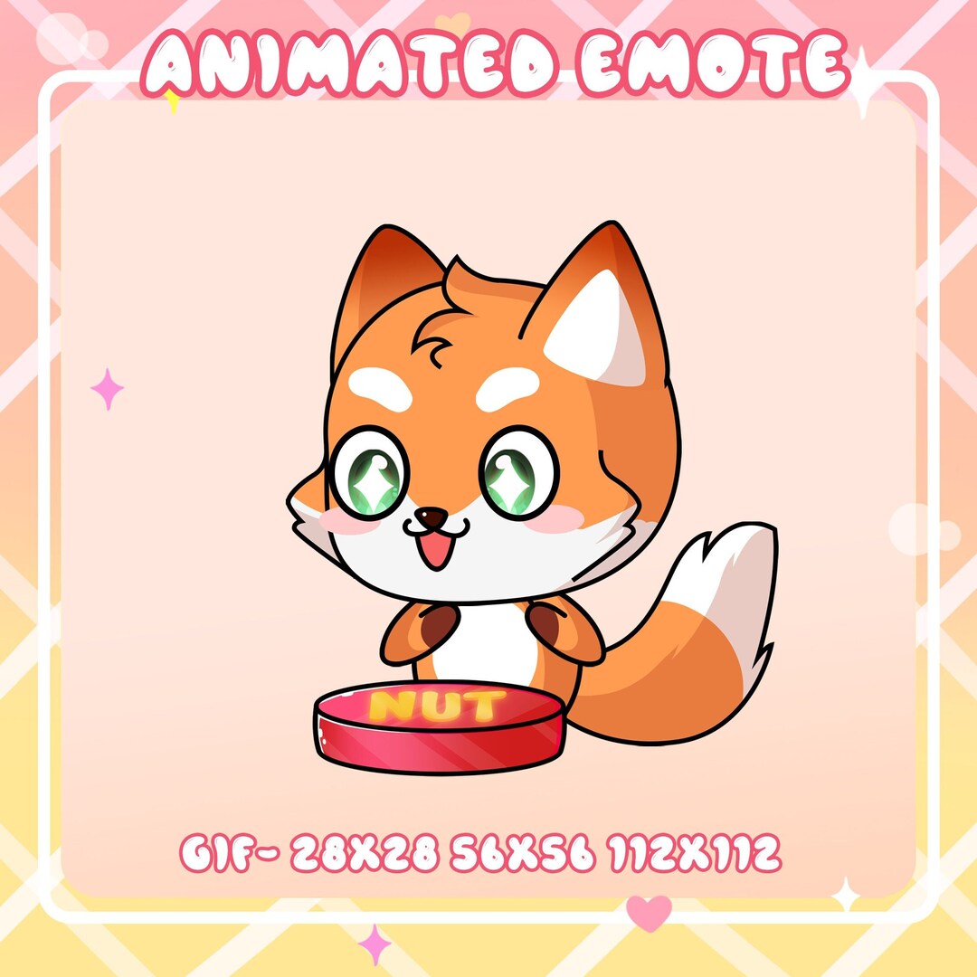 Cute Nut Fox Animated Twitch Emote, Animated Nut Fox Twitch Discord ...