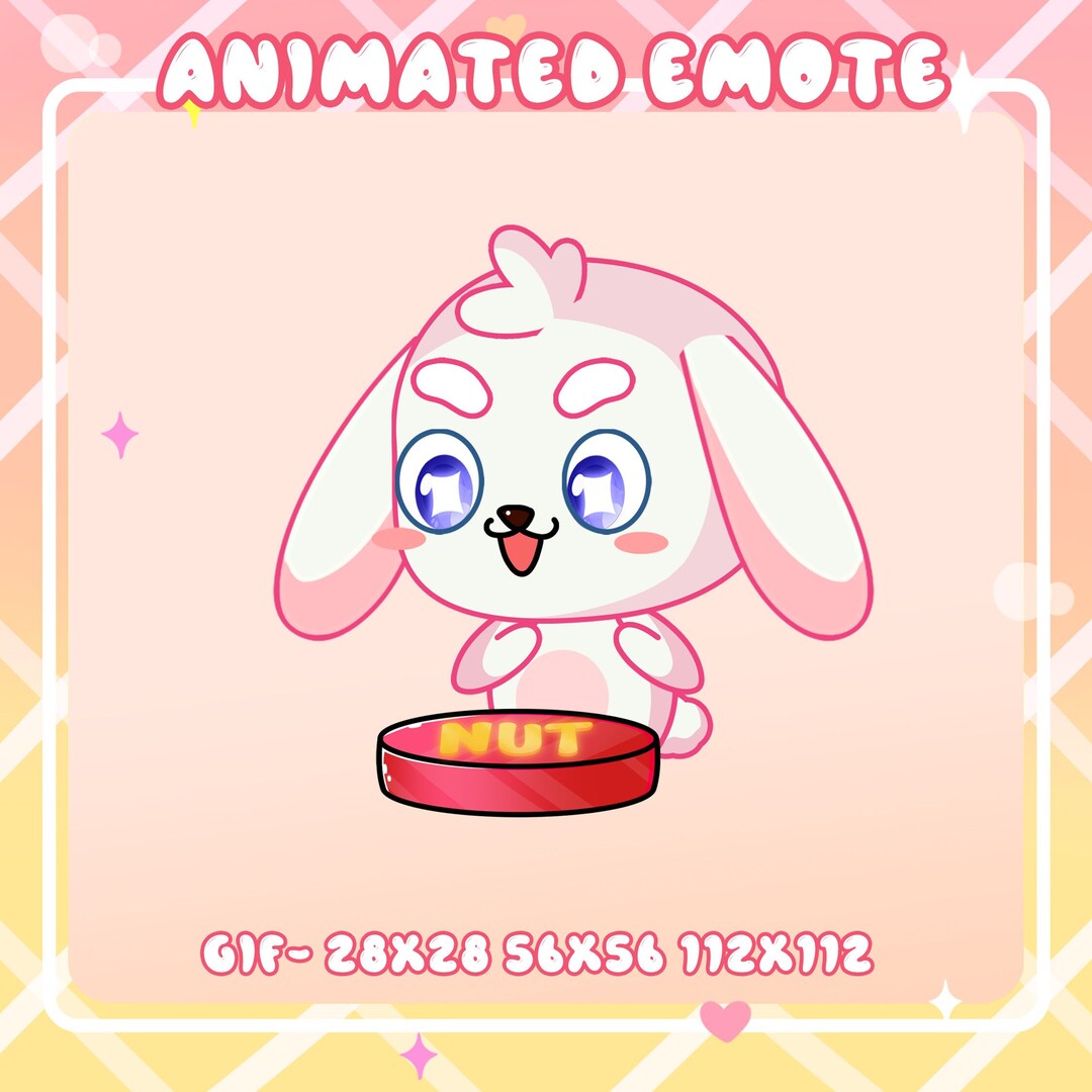 Cute Nut Bunny Animated Twitch Emote, Animated Nut Bunny Twitch Discord ...