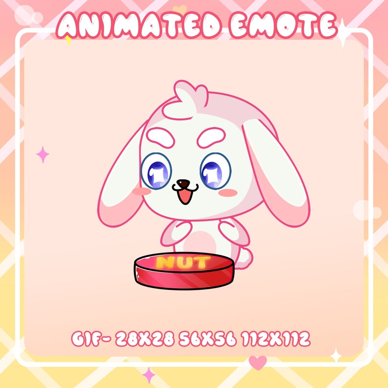 Cute Nut Bunny Animated Twitch Emote, Animated Nut Bunny Twitch Discord ...
