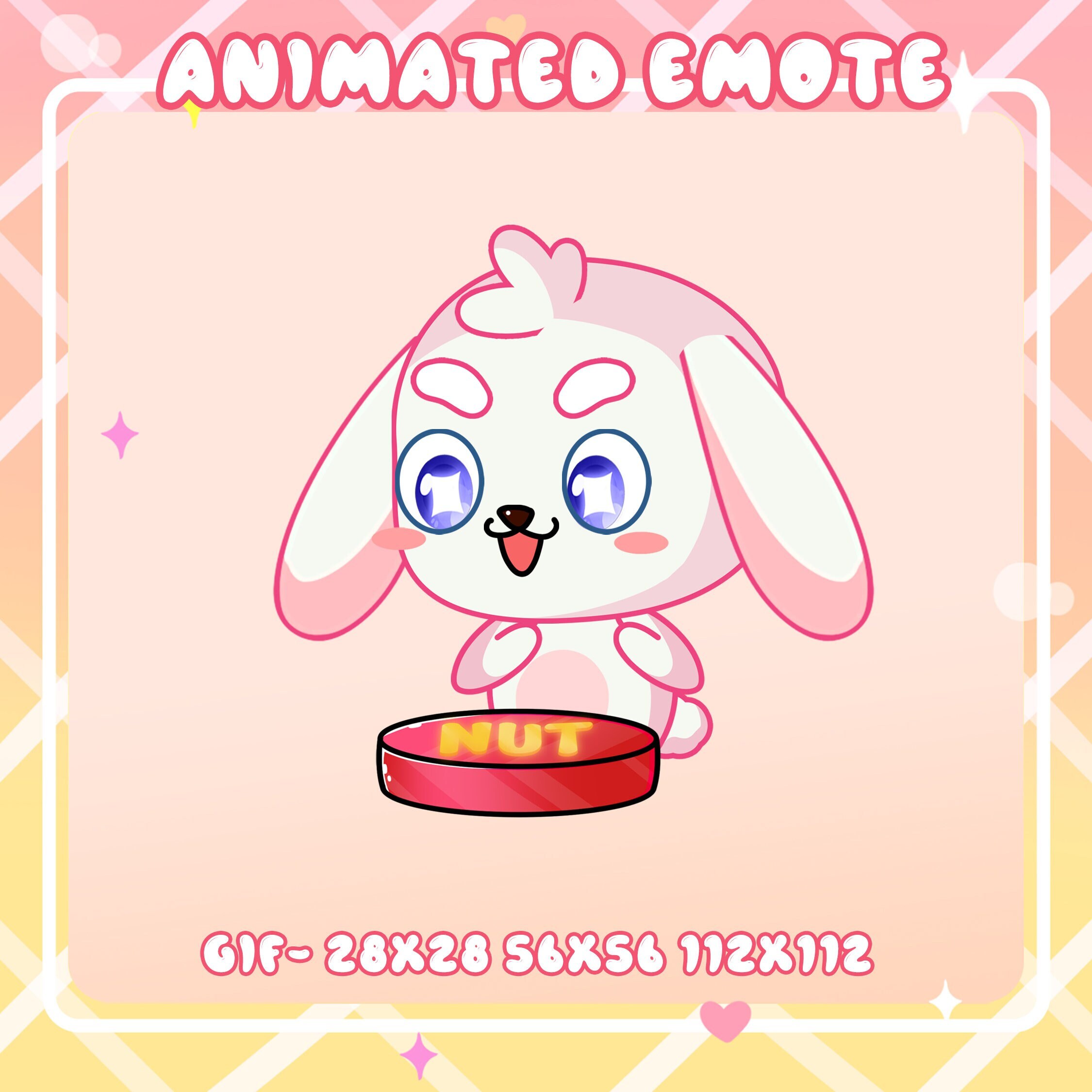 Cute Nut Bunny Animated Twitch Emote, Animated Nut Bunny Twitch Discord ...