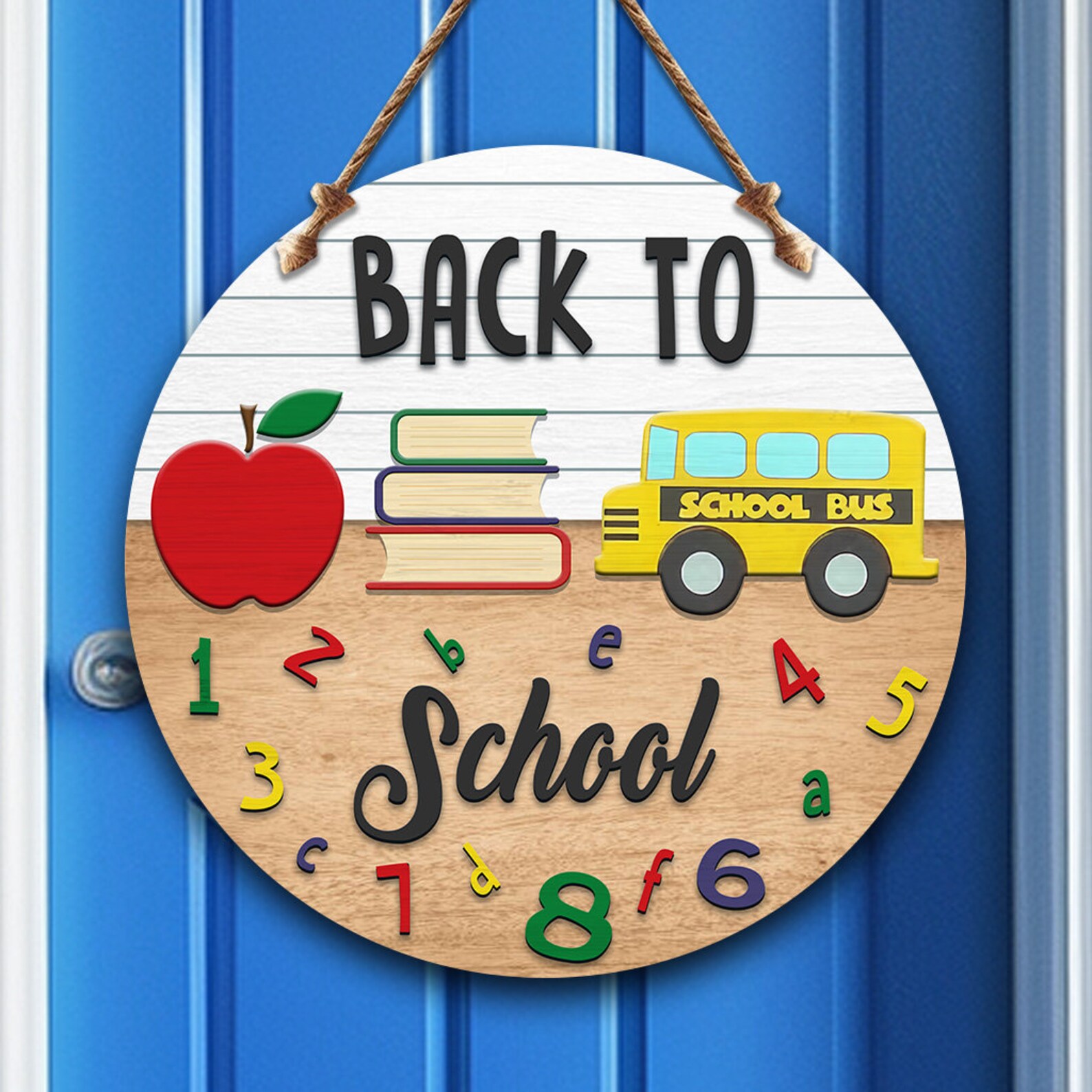 Welcome Back to School Door Hanger, 1st Day of School Sign, First Day ...