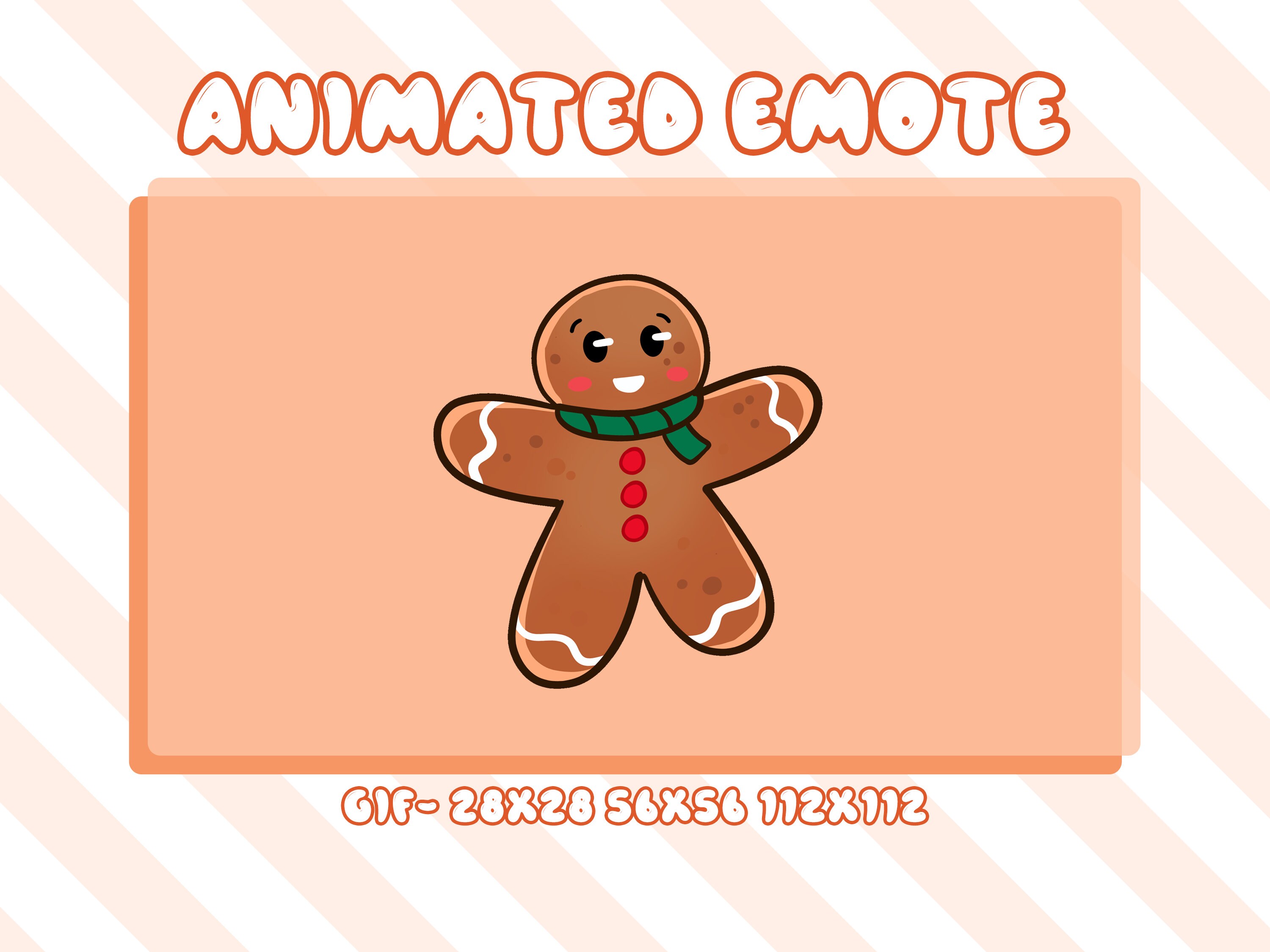 Gingerbread Animated Twitch Emote for Christmas, Gingerbread Animated ...