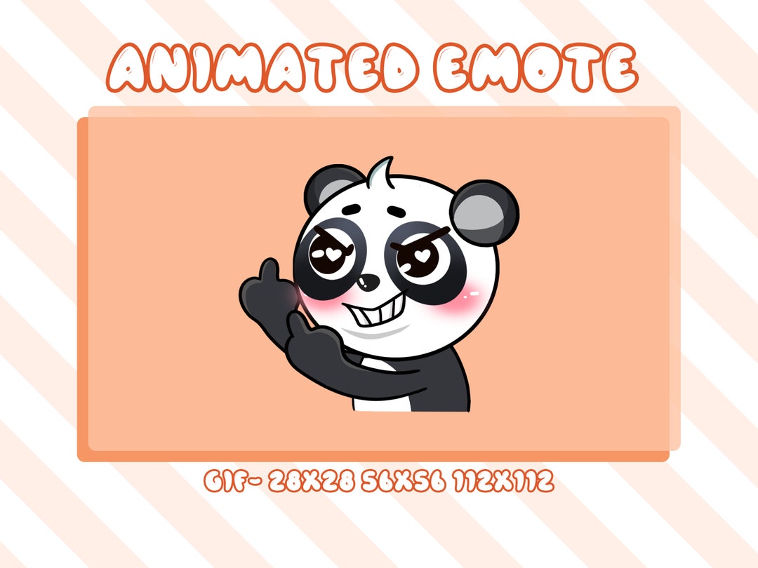 Animated Rude Panda Twitch Emote: Gamer Streamer (digital Download) - Etsy