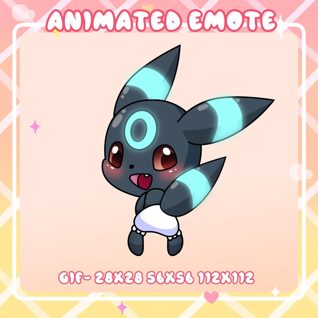 Twerking Shiny Umbreon Animated Twitch Emote, Booty Twerk Shiny Umbreon ...