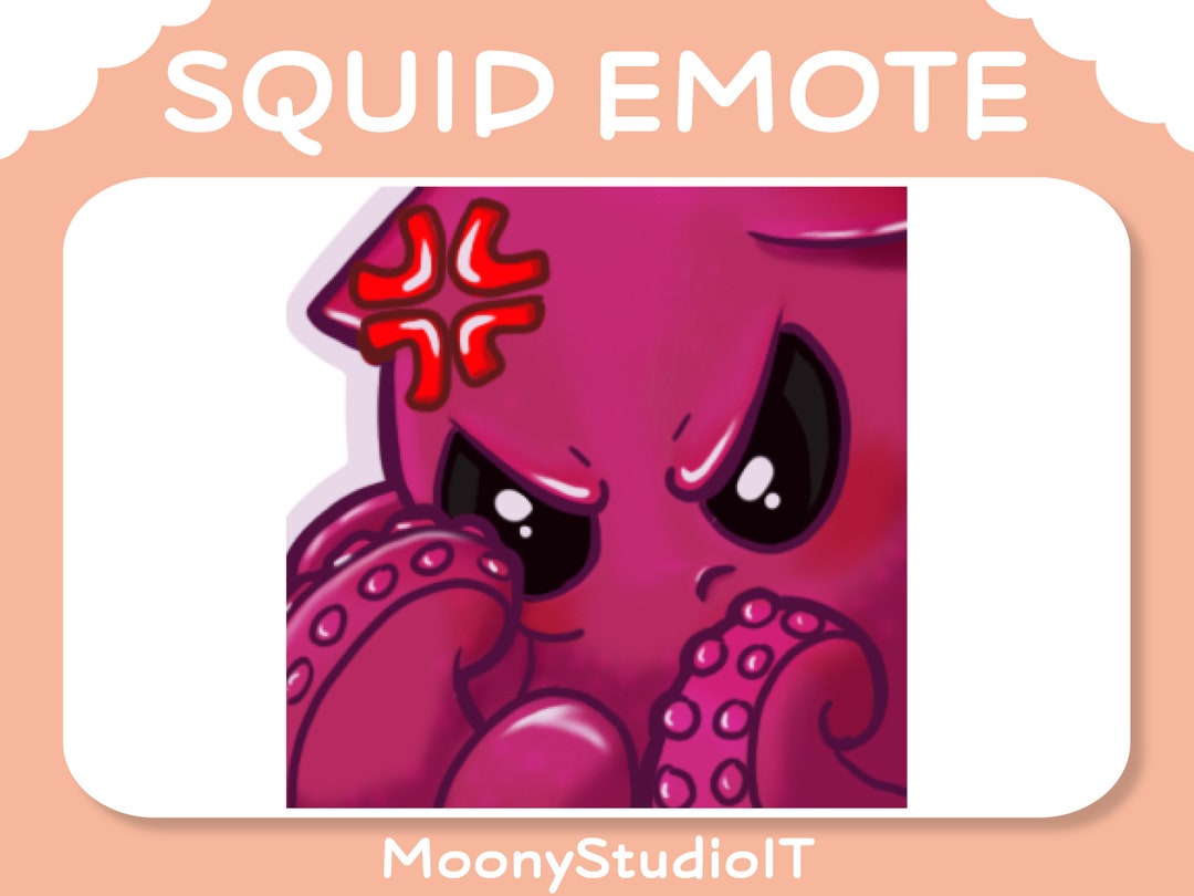 Squid Emote Andry Cute // Discord Twitch Vtuber Streamer - Etsy