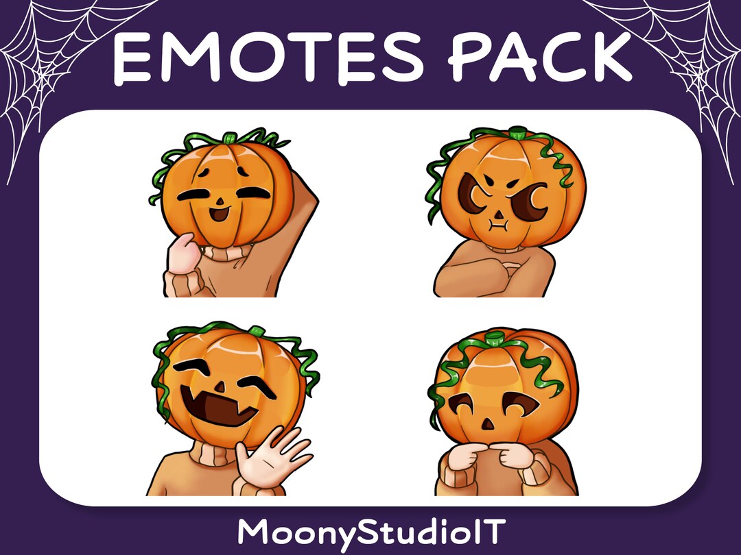 Pumpkin Head Emote Halloween // Customized Emote Discord Twitch for ...
