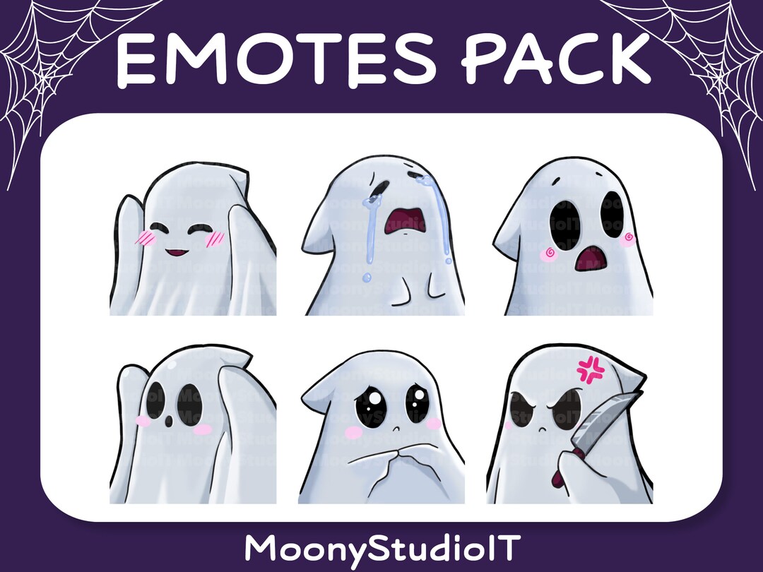 Ghost Emote Cute // Emote Discord Vtuber for Stream and Tiktok - Etsy