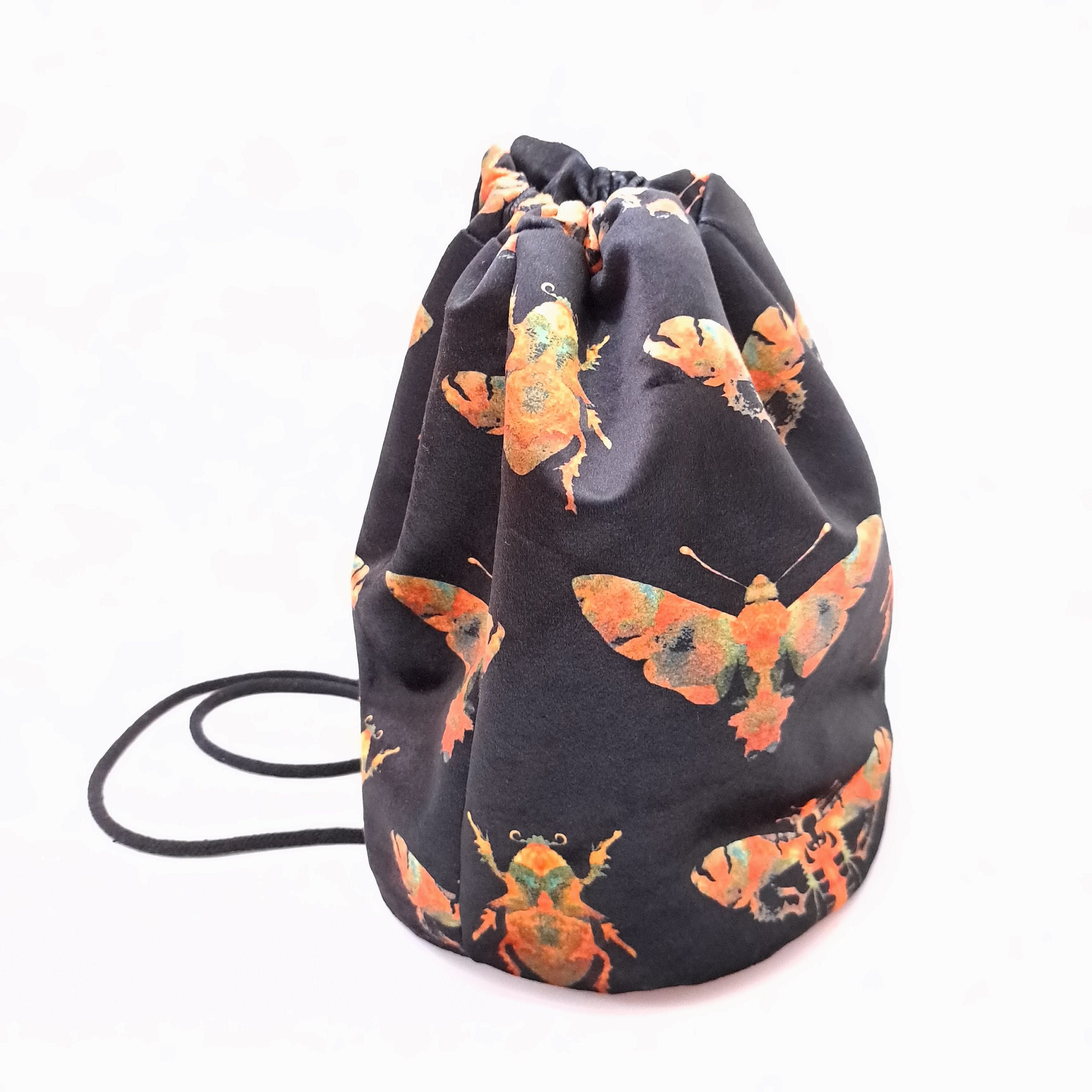 Velvet Bag Backpack With Bugs and Moths Insect Lover Purse - Etsy
