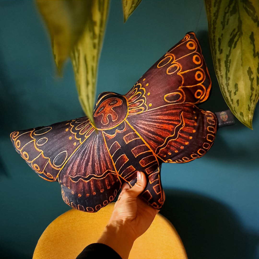 Moth Pillow, Dead's Head Moth, Insect Cushion From Printed Velvet ...