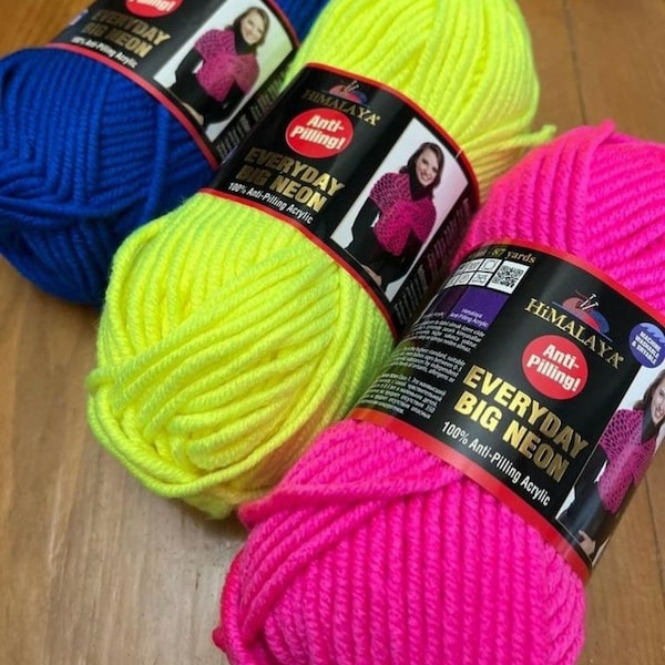 Neon Yellow Yarn - Etsy