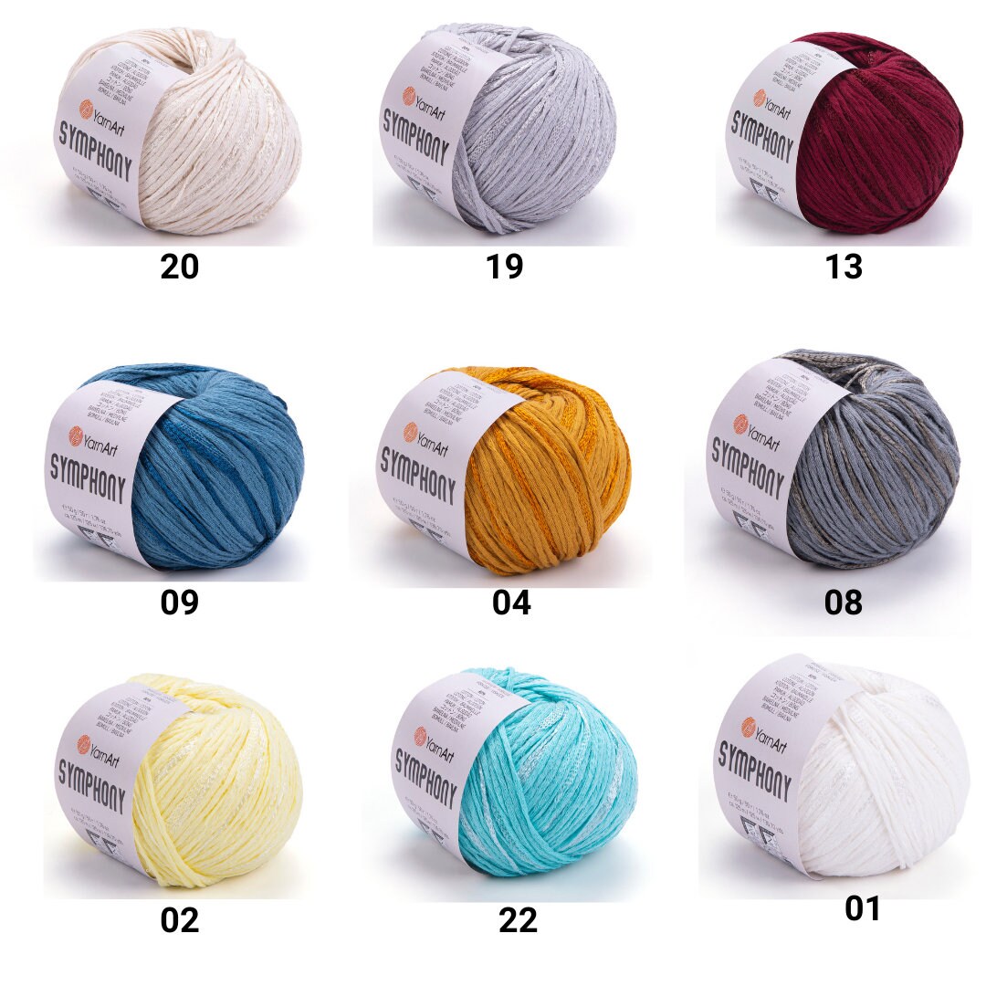 Yarnart Symphony Knitting Yarns,summer Yarn,cotton Yarn,viscose Yarn - Etsy