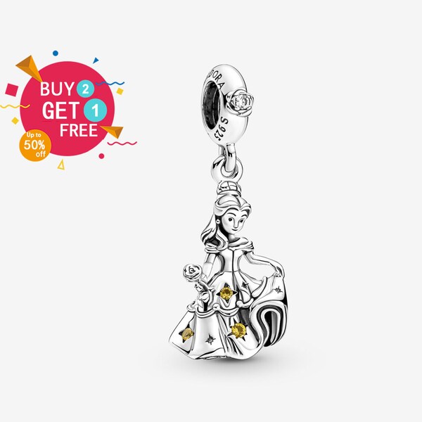 Sterling Silver Beauty and the Beast Charm - Etsy