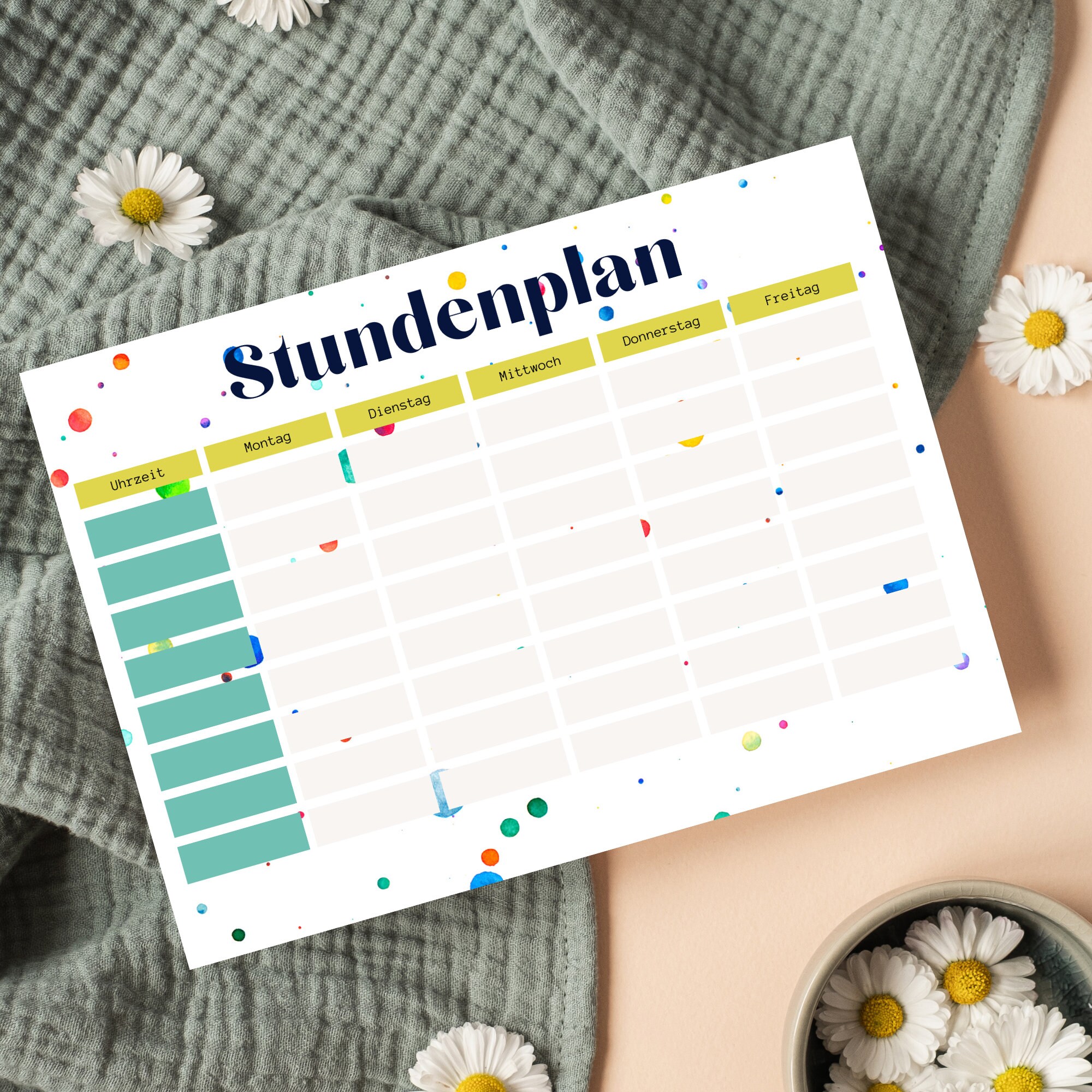 Timetable for Printing, Timetable Download, Timetable DIN A4, Timetable ...