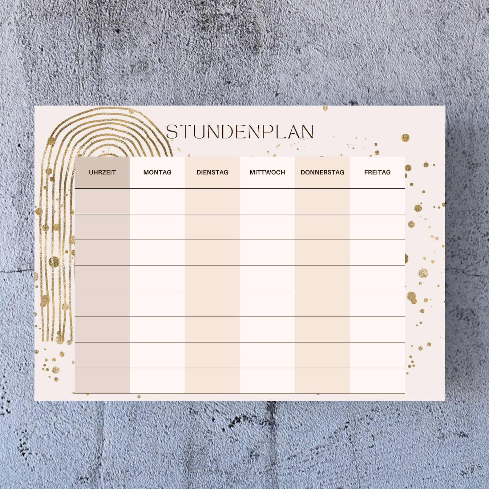 Stundenplan zum Ausdrucken, Stundenplan Download, Stundenplan DIN A4 ...