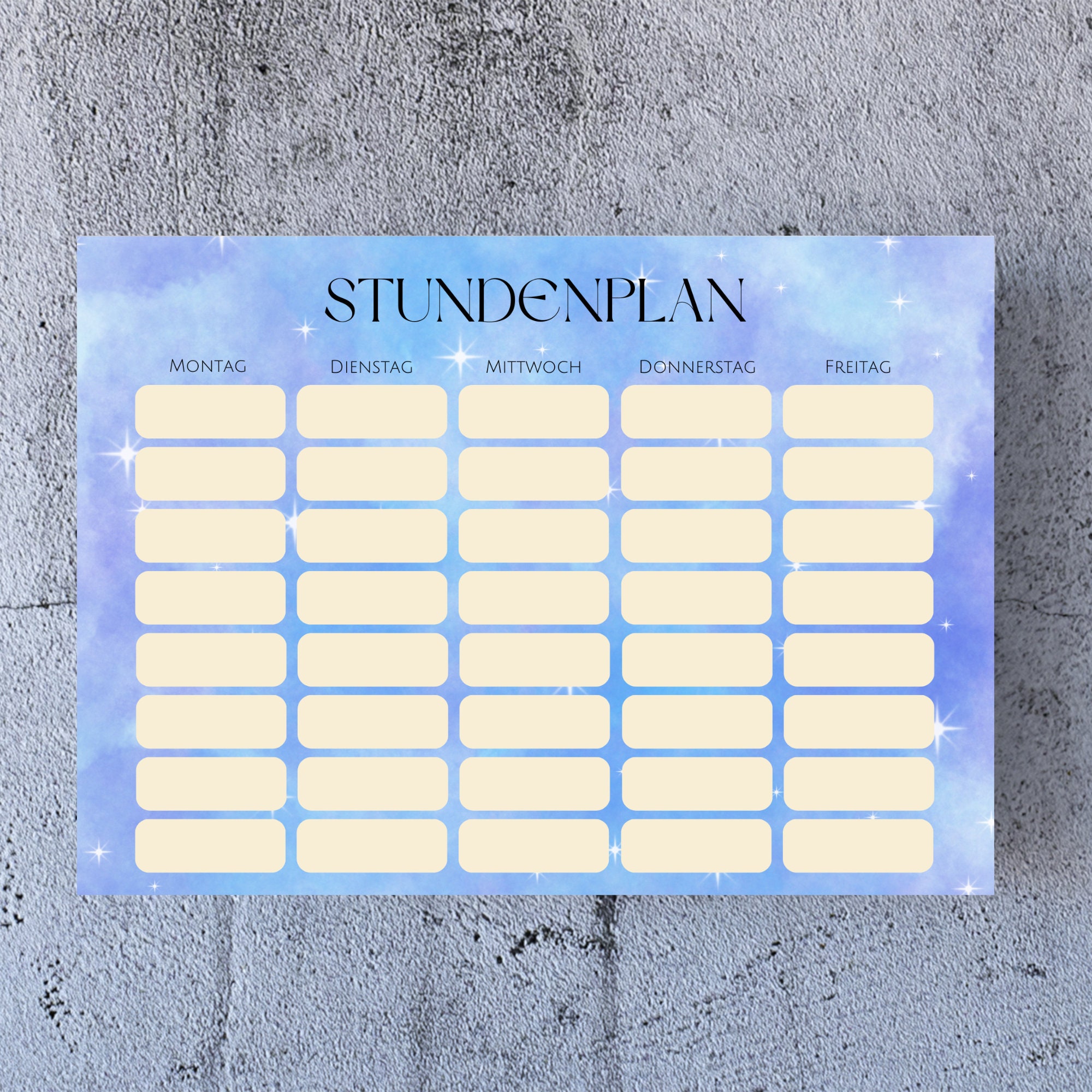 Timetable to Print, Timetable Download, Timetable DIN A4, Timetable PDF ...