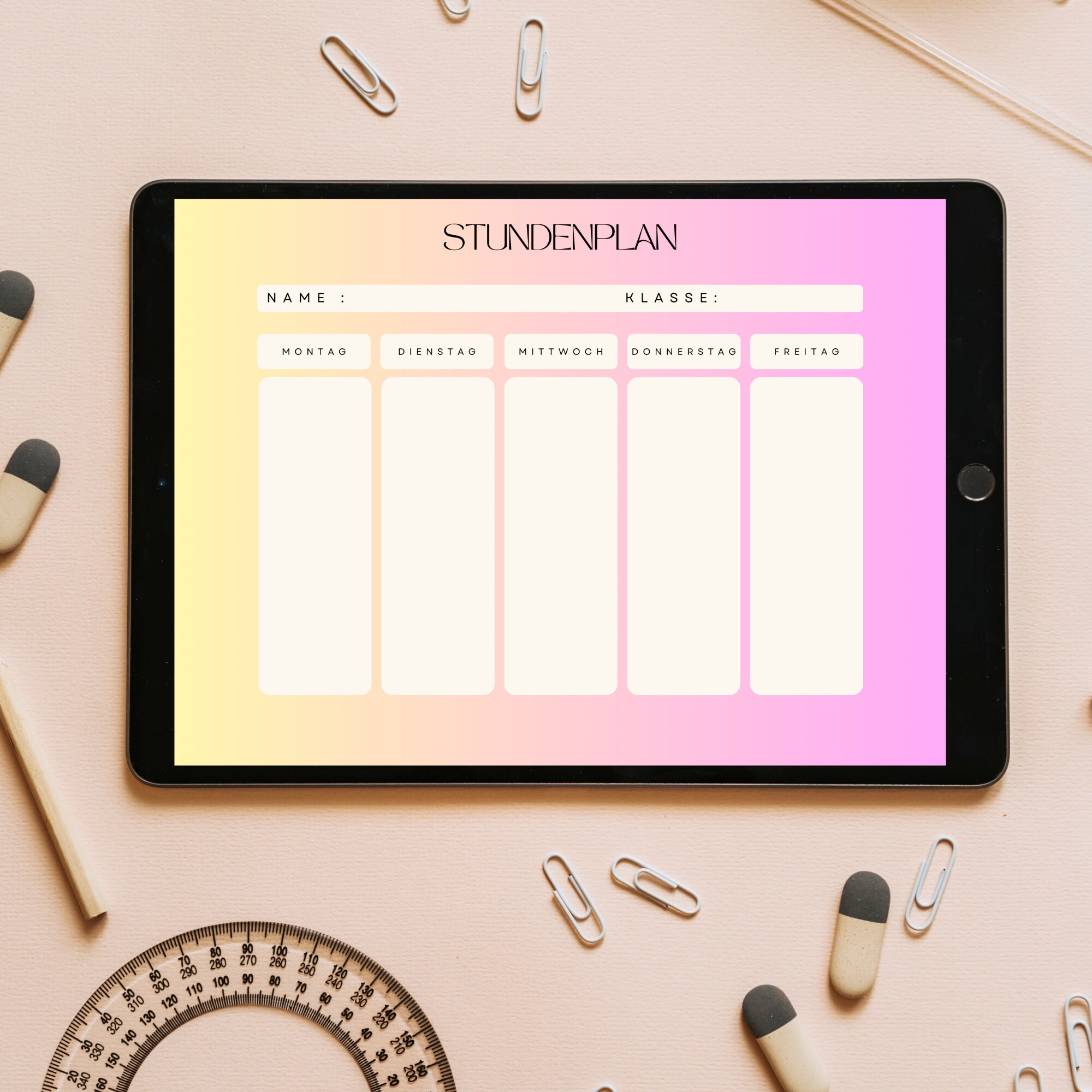 Timetable to Print, Timetable Download, Timetable DIN A4, Timetable PDF ...
