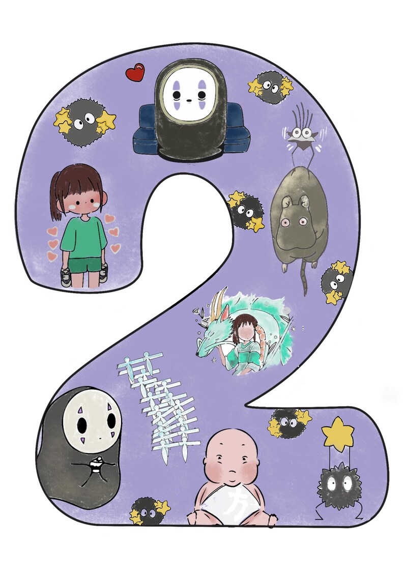 Anime Themed Numbers 1 to 5 Colouring Pages Children & Adults Printable ...