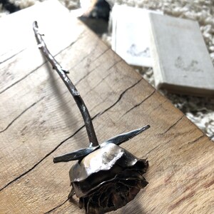 Handmade Metal Rose, Flower Sculpture, Perfect Gift, Forged Flower ...