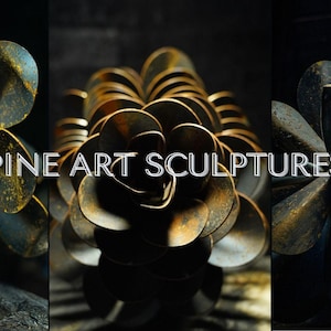 Rusted Pine Cone Sculpture - Adorn Your Garden, Unique Metal Sculpture ...