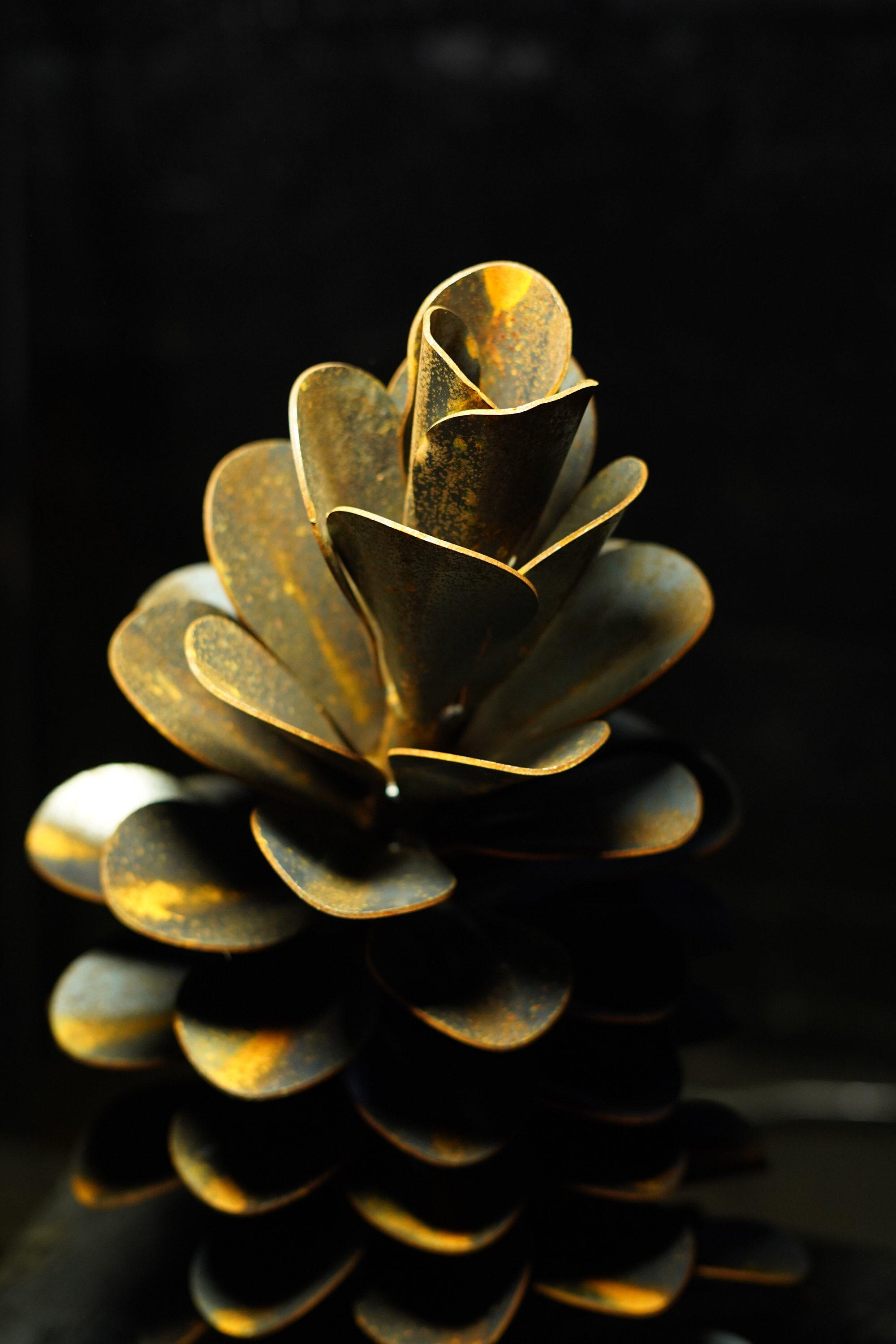 Pine Cone Sculpture Made From Corten Steel Unique Element for Outdoor ...