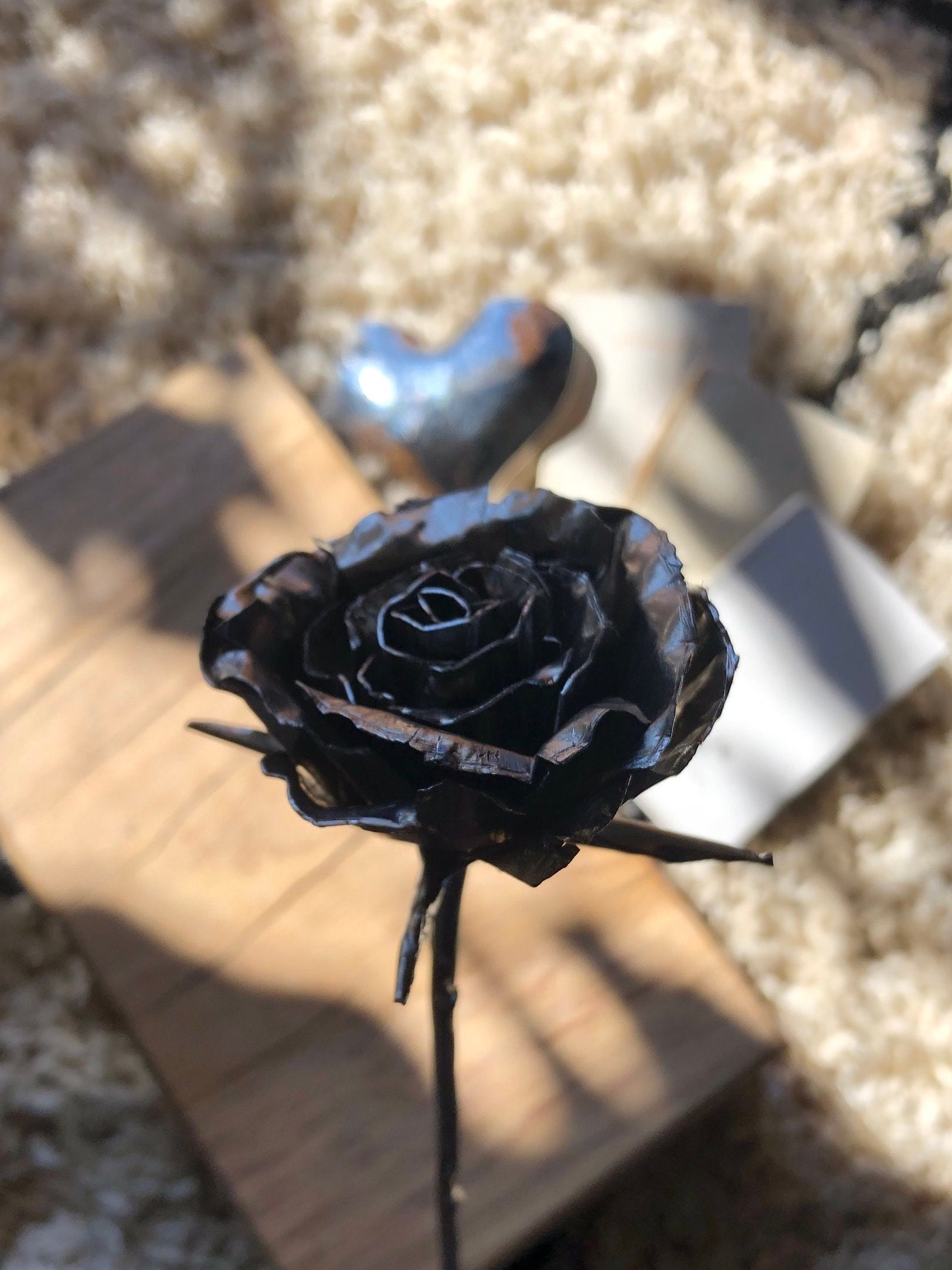 Handmade Metal Sculpture of a Rose Perfect Idea for a Gift and ...