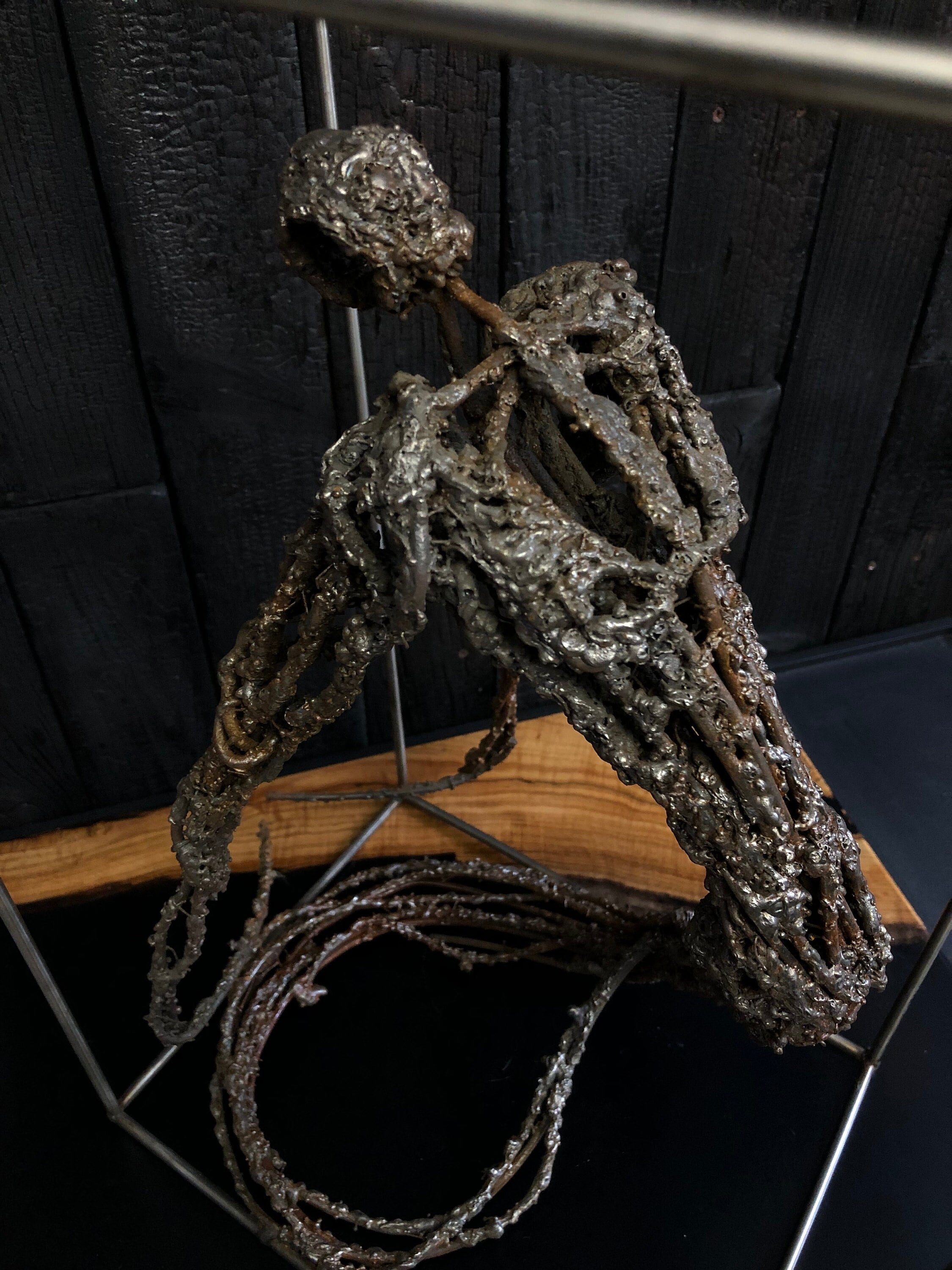 Fallen Angel Sculpture, Metal Sculpture, Gothic Home Decor, Handcrafted ...