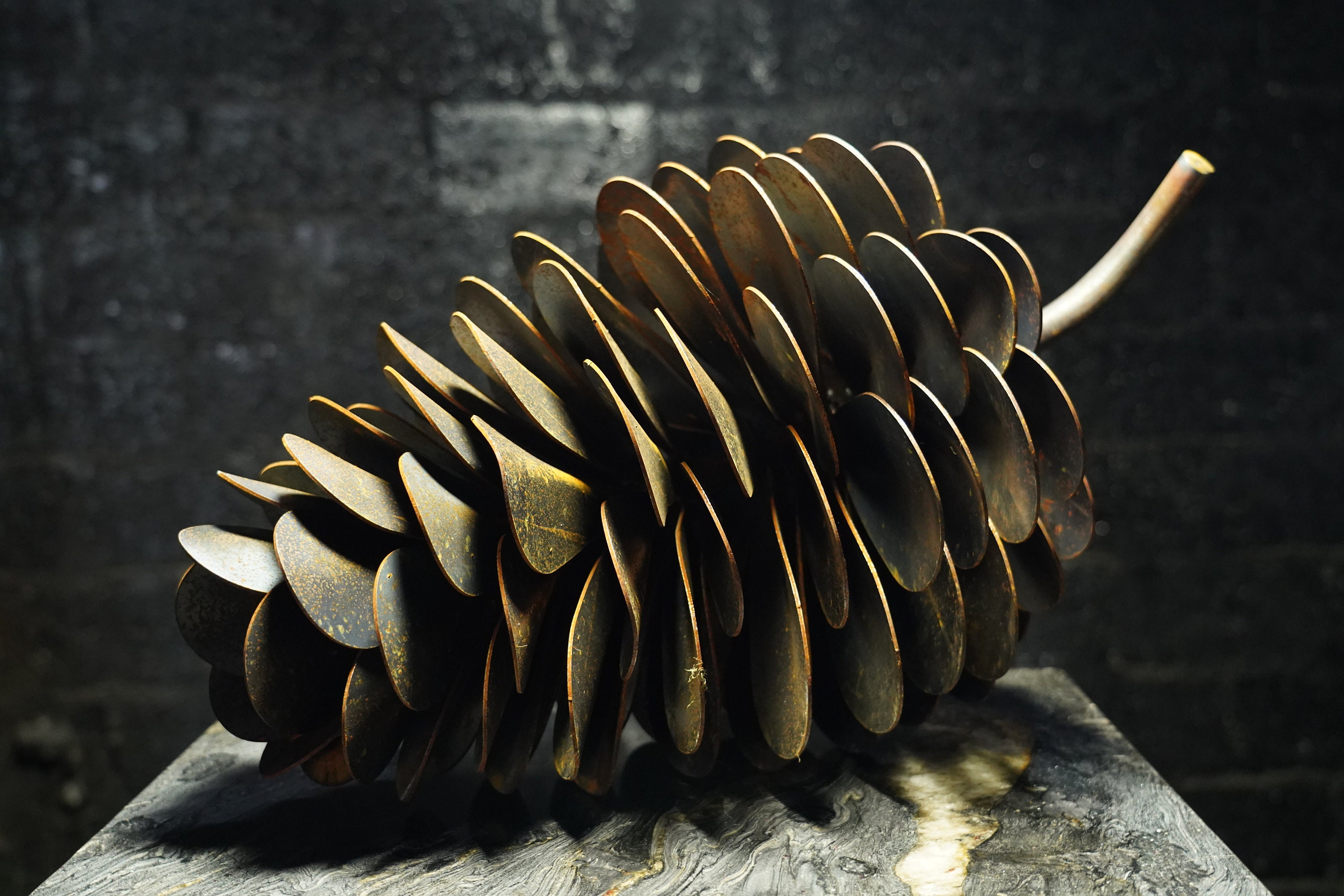 Cone Corten Metal Sculpture, Metal Art Sculpture, Unique Corten Steel ...