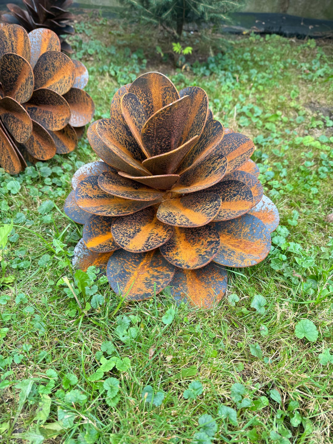 Rusted Pine Cone Sculpture - Adorn Your Garden, Unique Metal Sculpture ...
